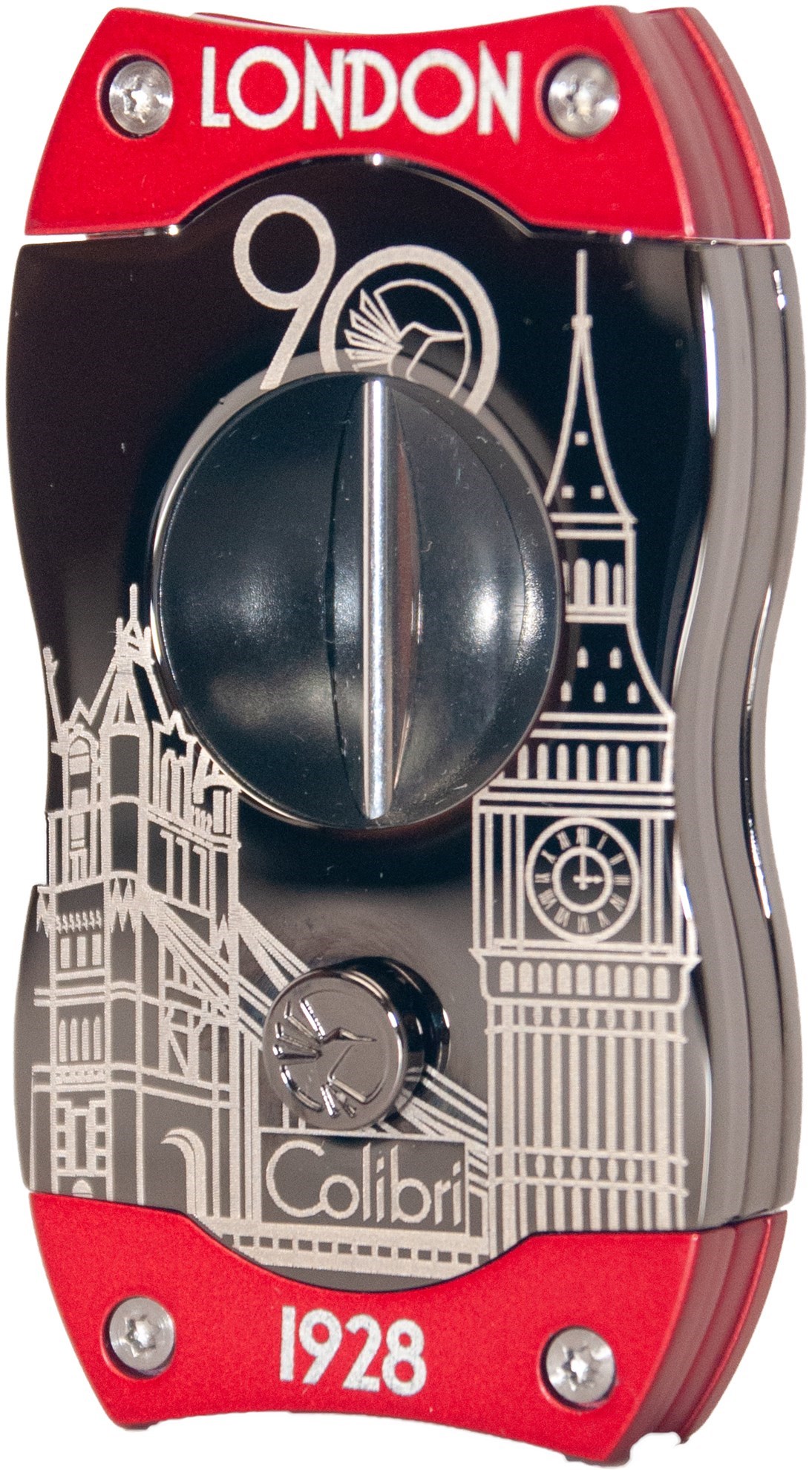Buy Colibri V-Cut 90th Year Anniversary Gunmetal + Red Cigar Cutter ...